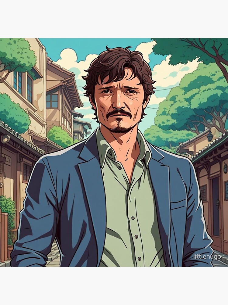 "Anime style Pedro Pascal" Sticker for Sale by littlehugo | Redbubble