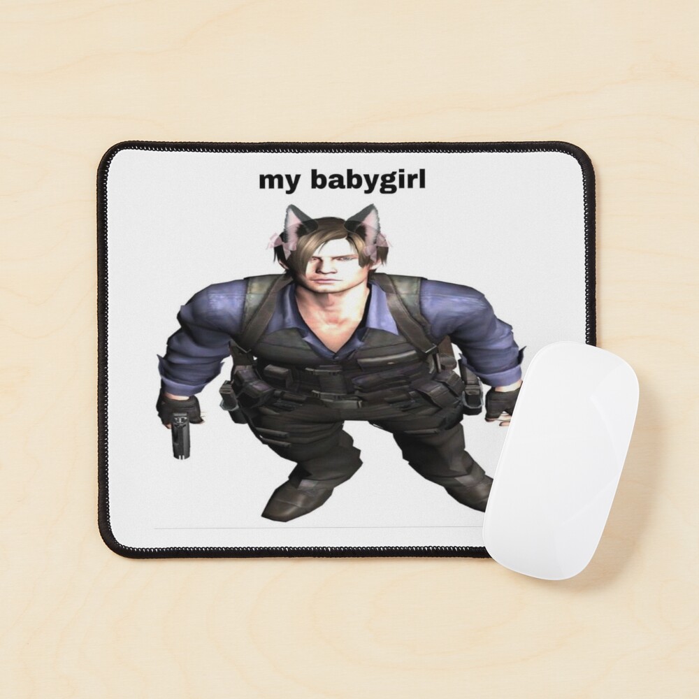 "RE6 Leon S Kennedy Baby Girl Cat Man " Sticker for Sale by Neesu ...