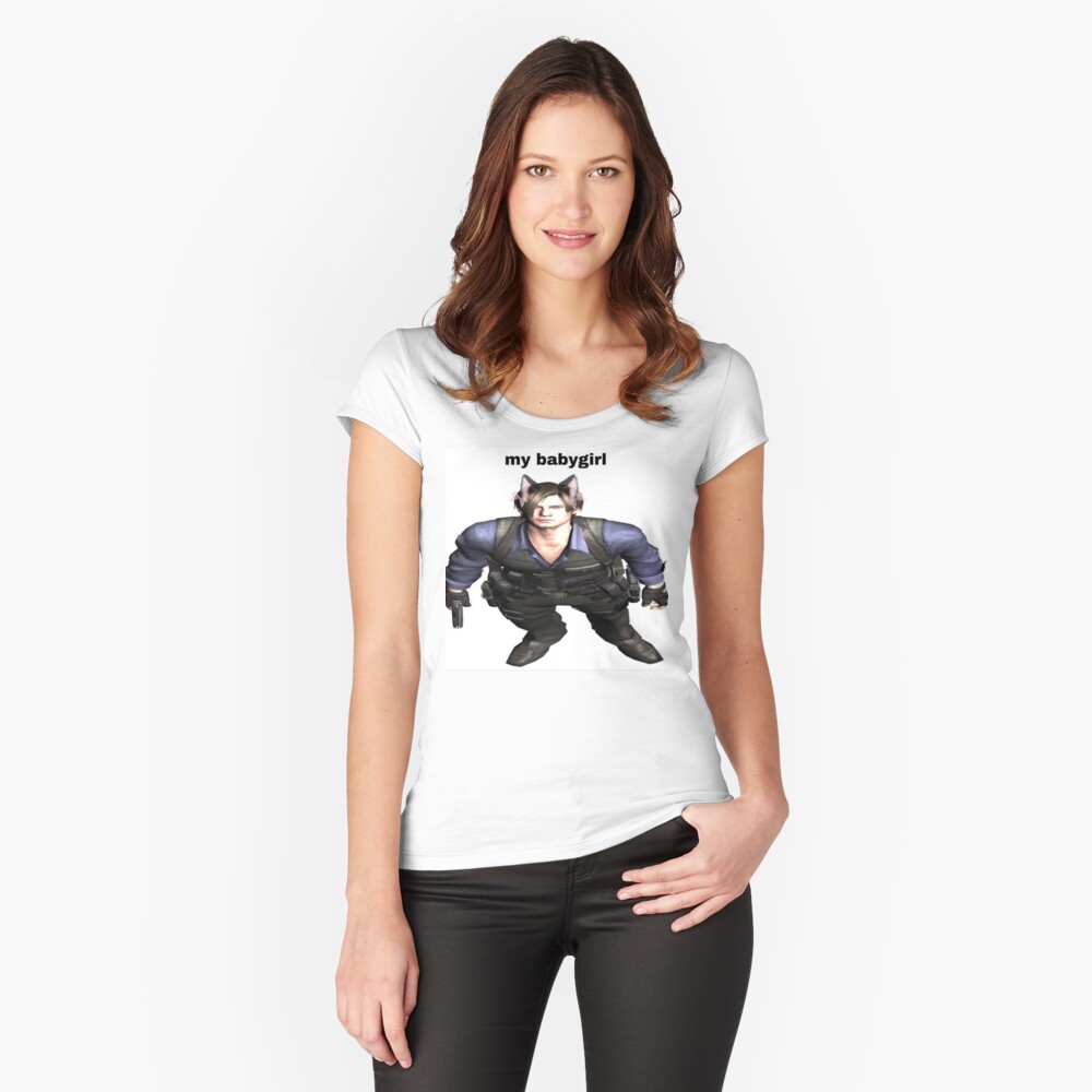 "RE6 Leon S Kennedy Baby Girl Cat Man " Sticker for Sale by Neesu ...