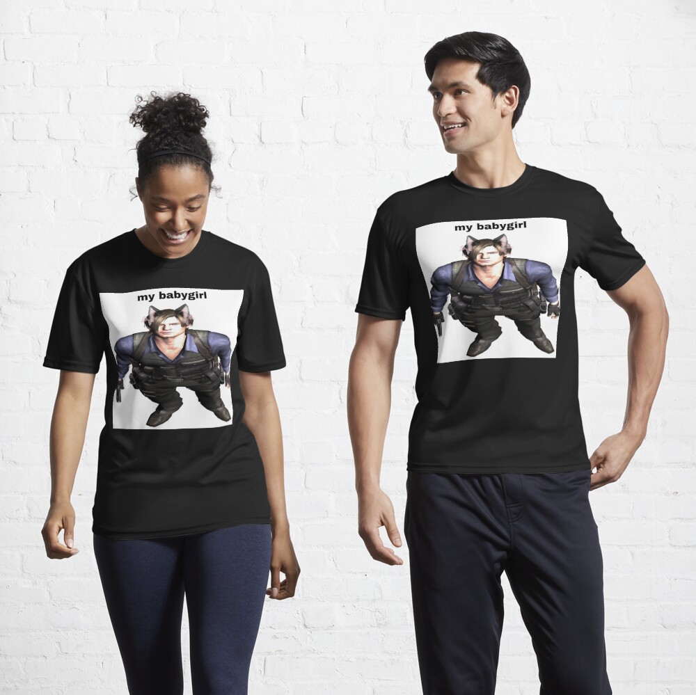 "RE6 Leon S Kennedy Baby Girl Cat Man " Sticker for Sale by Neesu ...