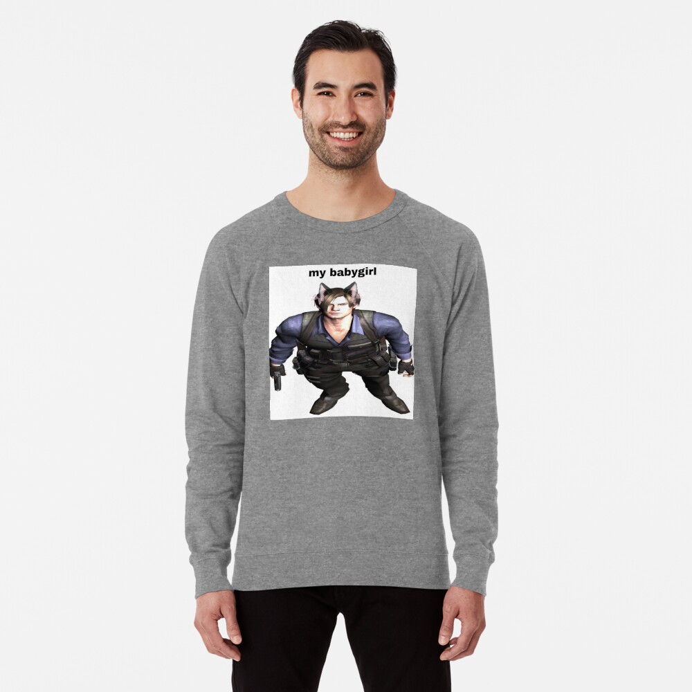 "RE6 Leon S Kennedy Baby Girl Cat Man " Sticker for Sale by Neesu ...