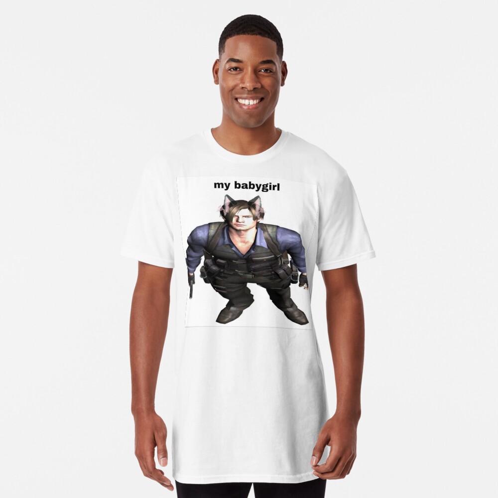 "RE6 Leon S Kennedy Baby Girl Cat Man " Sticker for Sale by Neesu ...