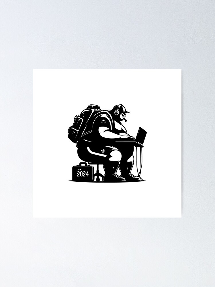 "Fat Man Esports World Cup 2024" Poster for Sale by OziCreative | Redbubble