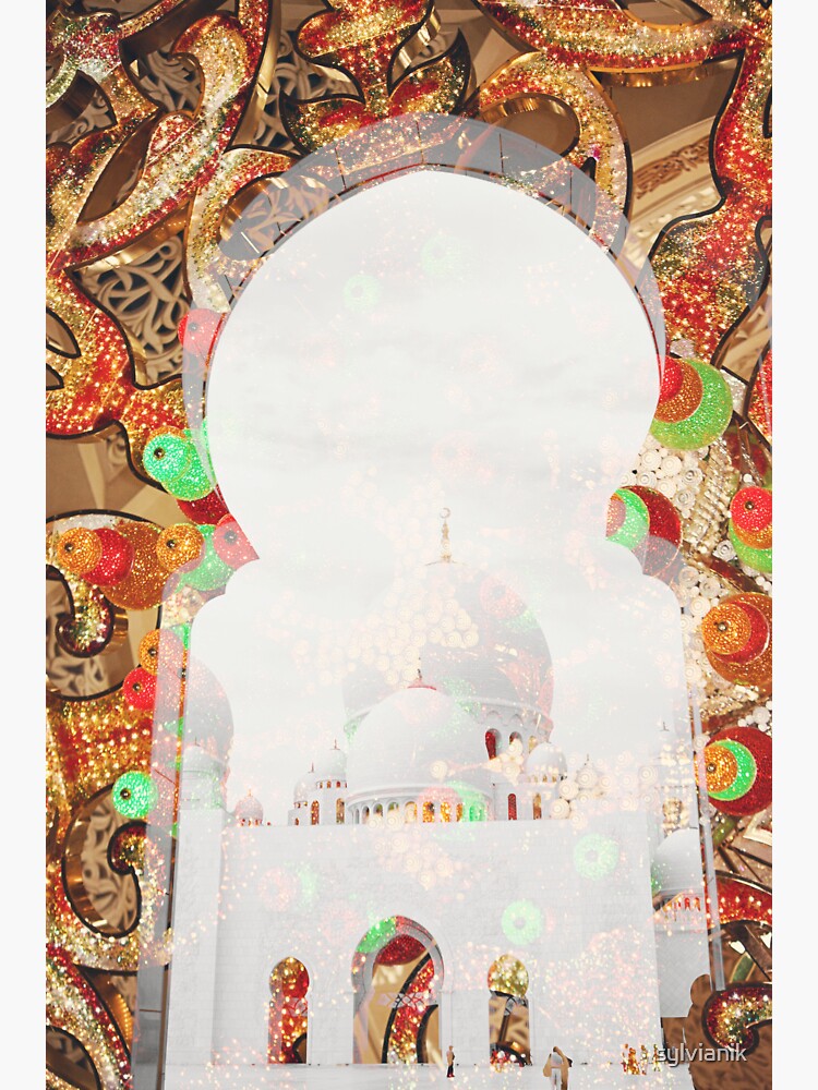 "Sheikh Zayed Grand Mosque, collage" Sticker for Sale by sylvianik ...