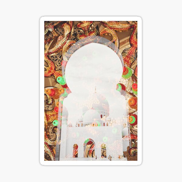 "Sheikh Zayed Grand Mosque, collage" Sticker for Sale by sylvianik ...