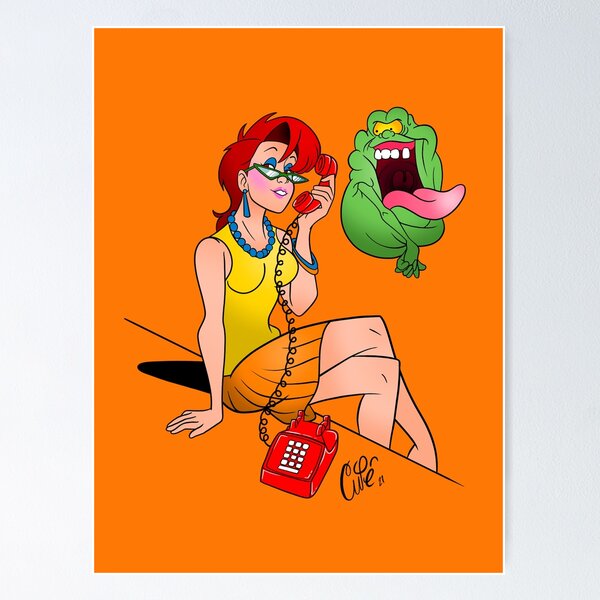 "BEAUTIFUL JANINE MELNITZ + SLIMER - D1" Poster by CuPensky | Redbubble