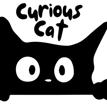 "Curious Cat" Sticker for Sale by Embussy | Redbubble