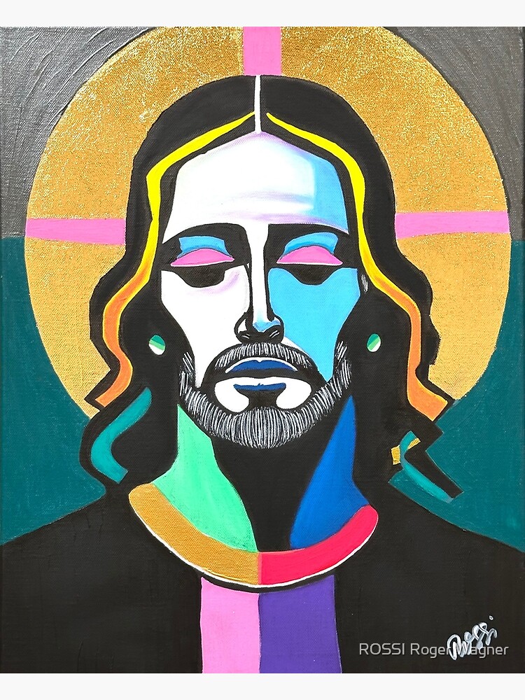 "Jesus today, artist: ROSSI, acrylic, pop art, modern art, Jesus ...