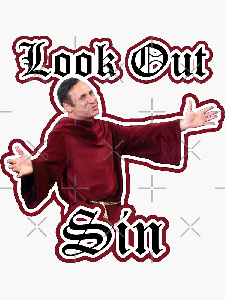 "Look Out Sin" Sticker for Sale by Caesarlito | Redbubble
