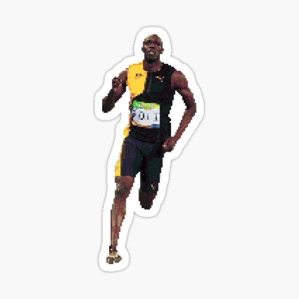 "Usain Bolt" Sticker for Sale by pixelsports2 | Redbubble