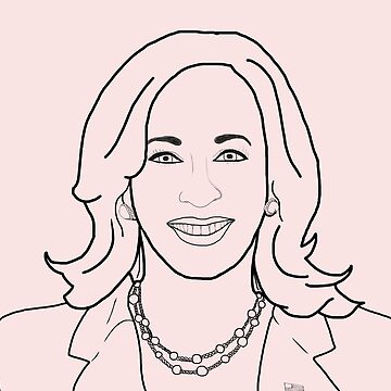 "Kamala Harris Hand Drawn Outline" Sticker for Sale by Maddy Jezerski ...