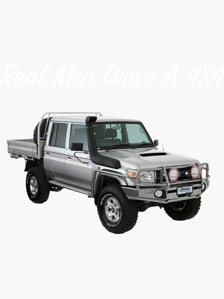 "Real Men Drive A 4x4" Sticker for Sale by Jimmystuff | Redbubble