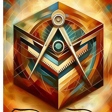"Masonic Cubism Clean" Sticker for Sale by ArchdukesTees | Redbubble