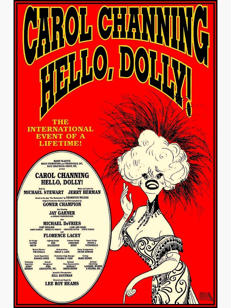 HELLO DOLLY : Vintage Carol Channing Broadway Musical Print Premium ...
