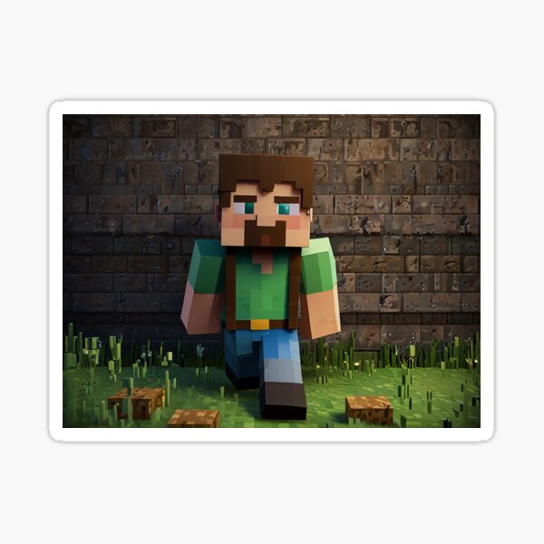 "Realistic Minecraft " Sticker for Sale by AI-Knight | Redbubble