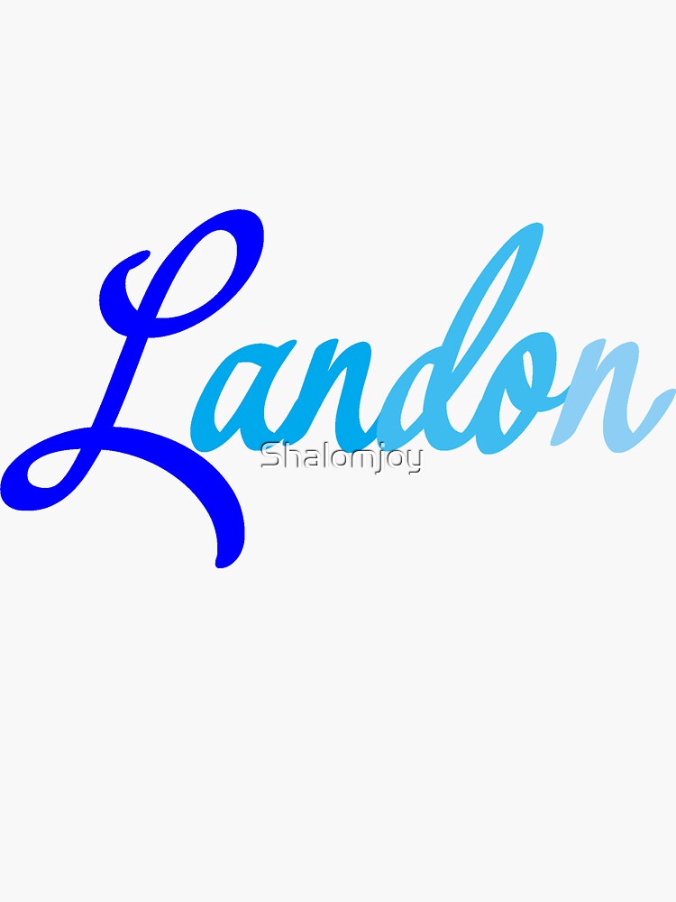 "Landon" Sticker by Shalomjoy | Redbubble