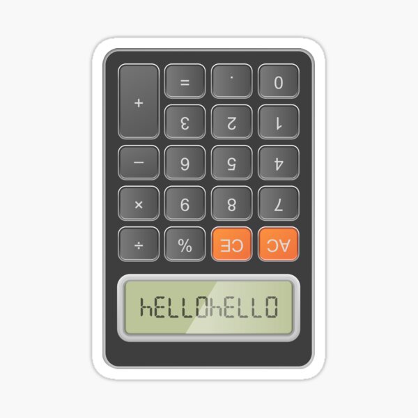 "Hello Hello Calculator Collection" Sticker by arcford | Redbubble