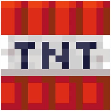 "TNT Minecraft Block Icon" Sticker for Sale by Darcekar | Redbubble