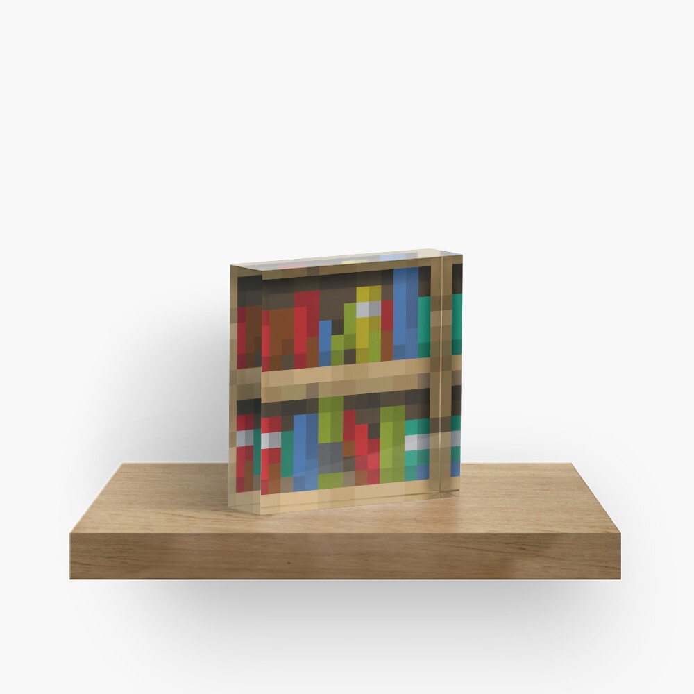"Bookshelf Minecraft Block Icon" Sticker for Sale by Kubala Designs ...