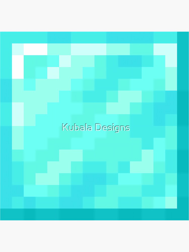 "Diamond Block Minecraft Block Icon" Sticker for Sale by Kubala Designs ...