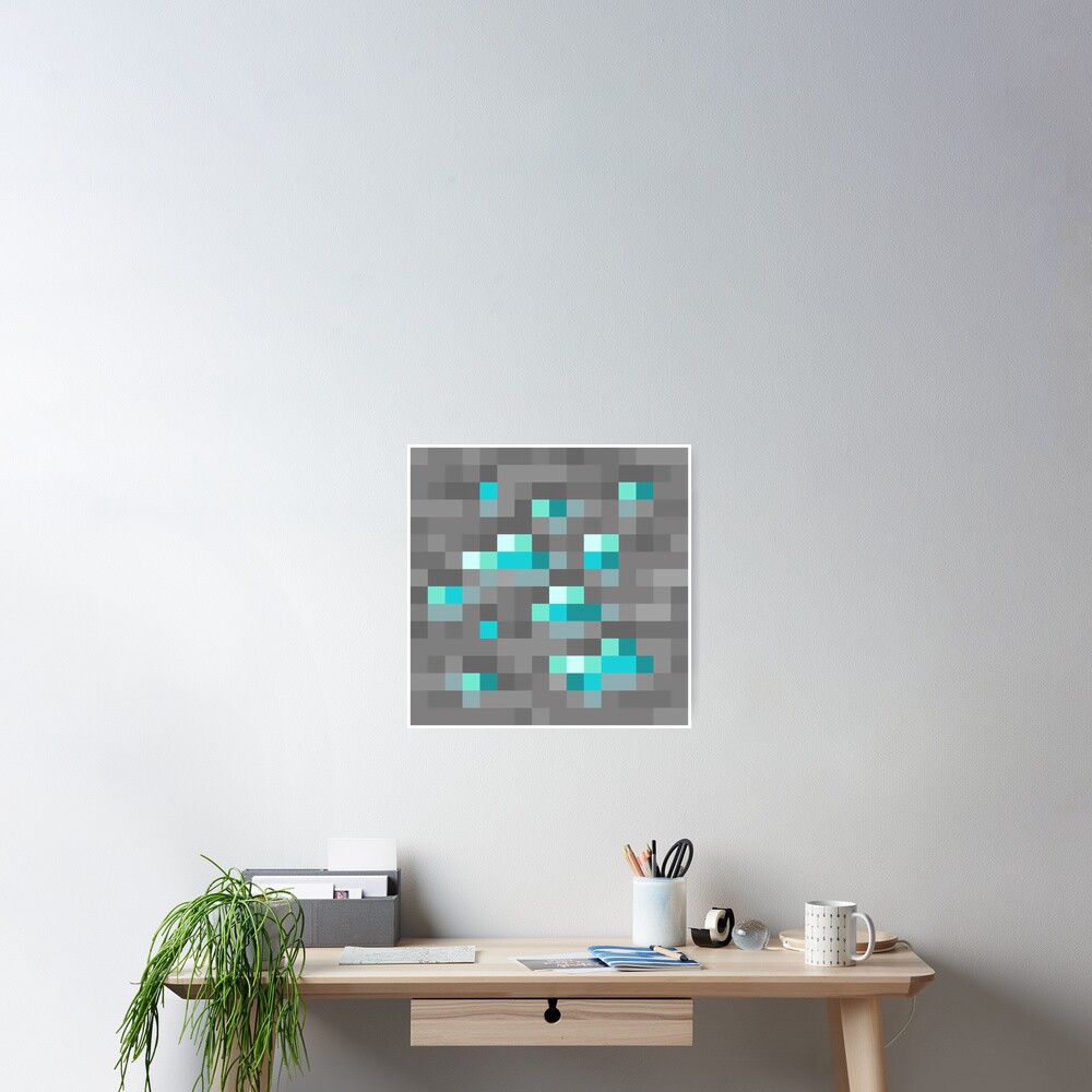 "Diamond Ore Minecraft Block Icon" Sticker for Sale by Darcekar | Redbubble