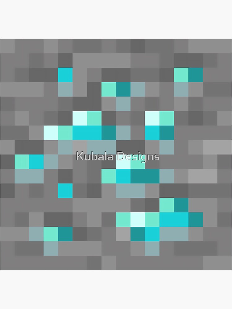 "Diamond Ore Minecraft Block Icon" Sticker for Sale by Darcekar | Redbubble