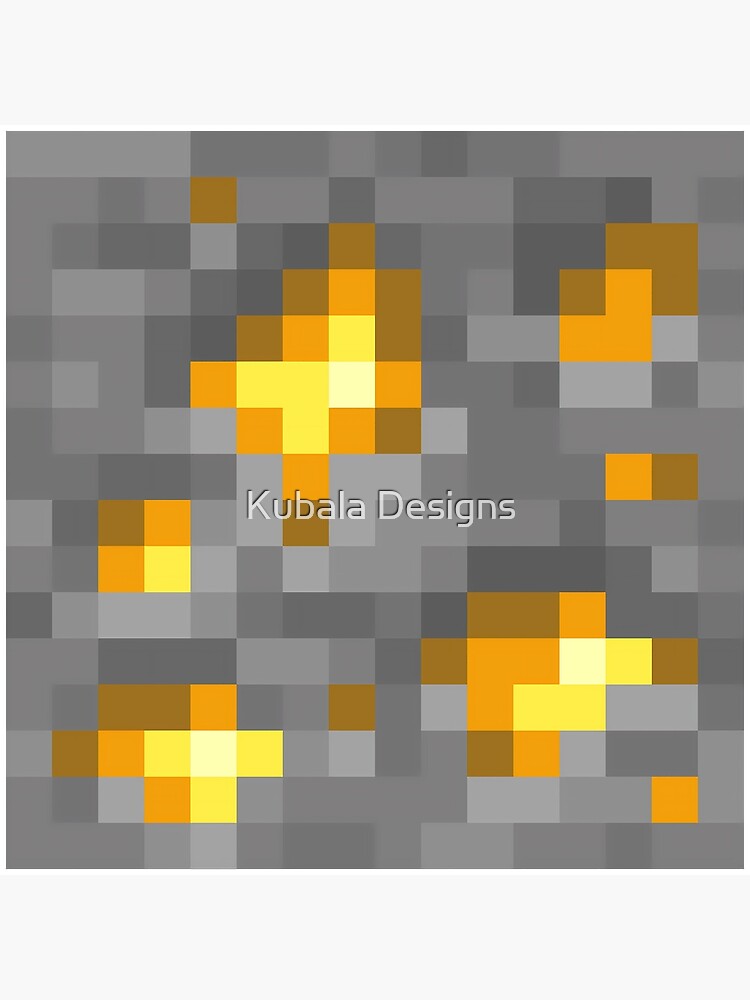 "Gold Ore Minecraft Block Icon" Poster for Sale by Darcekar | Redbubble