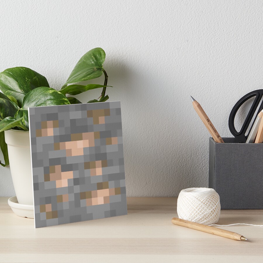 "Iron Ore Minecraft Block Icon" Sticker for Sale by Kubala Designs ...
