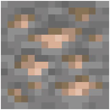 "Iron Ore Minecraft Block Icon" Sticker for Sale by Kubala Designs ...