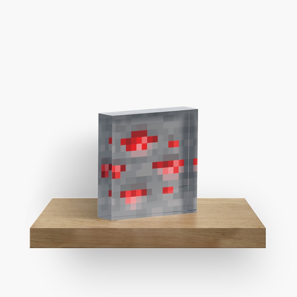 "Redstone Ore Minecraft Block Icon" Poster for Sale by Kubala Designs ...
