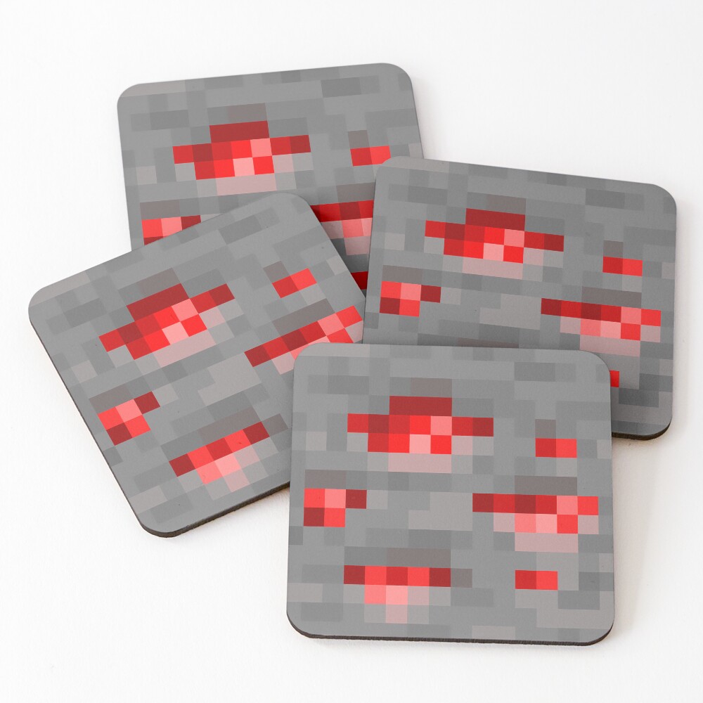 "Redstone Ore Minecraft Block Icon" Poster for Sale by Kubala Designs ...
