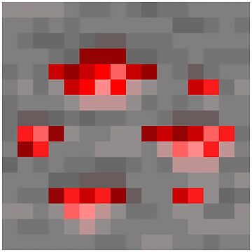 "Redstone Ore Minecraft Block Icon" Poster for Sale by Kubala Designs ...