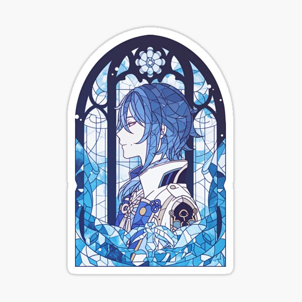 "Stained Glass Ayato" Sticker for Sale by SchellStation | Redbubble