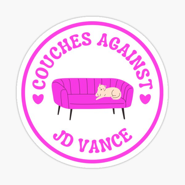 "Couches Against JD Vance" Sticker for Sale by GGNI | Redbubble