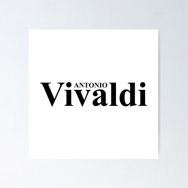 "Antonio Lucio Vivaldi - TNR - Black - RB" Poster for Sale by ...