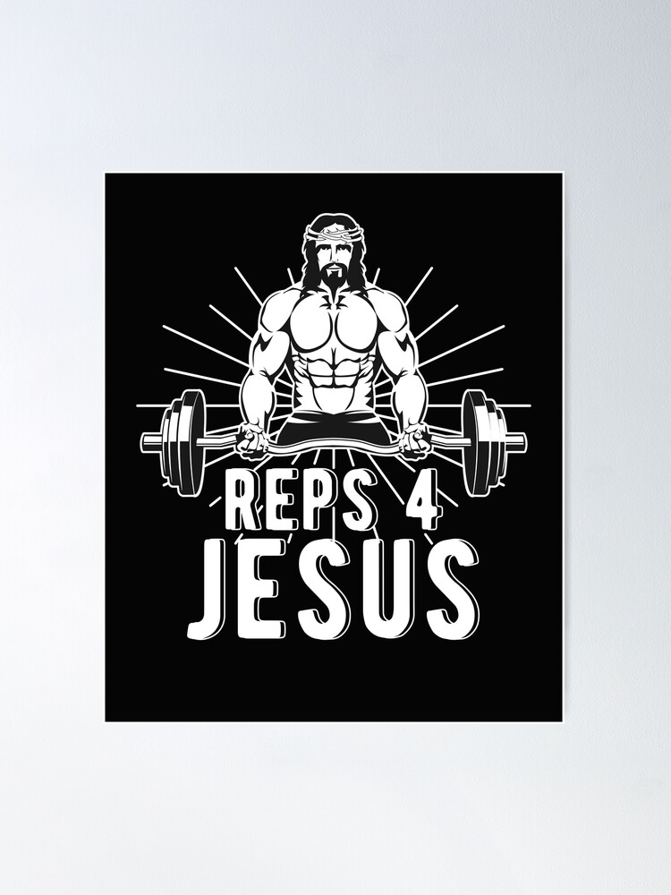 "Jesus Bodybuilding" Poster for Sale by SL-Creative | Redbubble