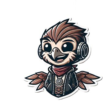 "Cyber Hawk: The Futuristic Scout" Sticker for Sale by BillyD-Art ...