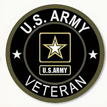 "US Army Veteran Round Sticker" Sticker for Sale by Diego Araújo ...
