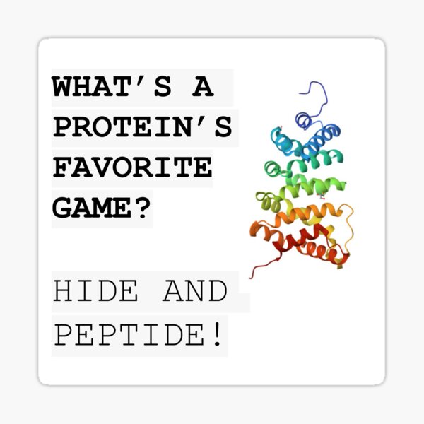 "Protein jokes - what's funny about proteins" Sticker for Sale by gre47 ...