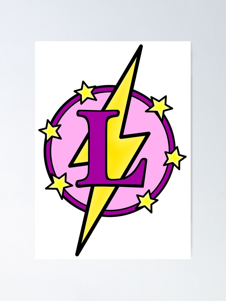 Póster «Linda Superhero Girl Super Letter L - Rosa y morado» de ...