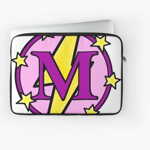 "Cute Superhero Girl Super Letter M - Pink and Purple" Laptop Sleeve ...