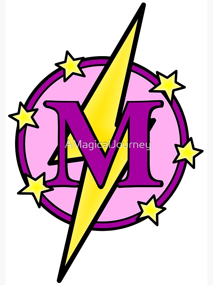 "Cute Superhero Girl Super Letter M - Pink and Purple" Poster by ...