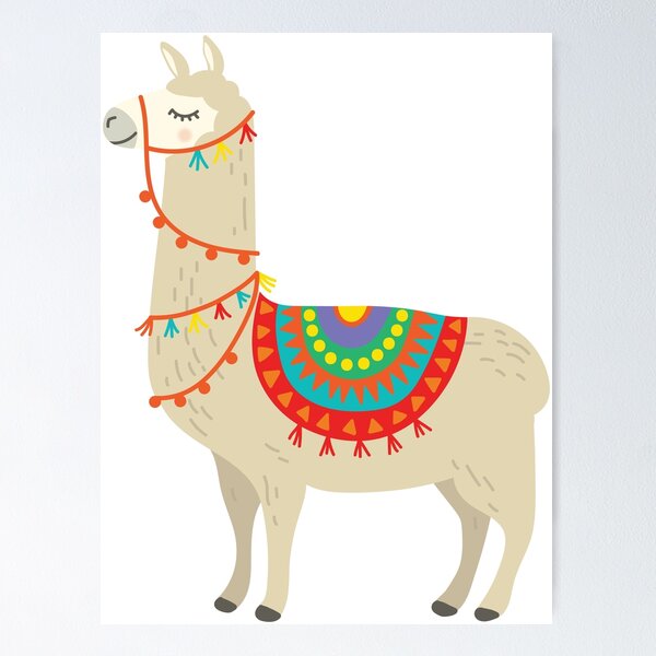 "Party Llama" Poster for Sale by smalltownnc | Redbubble