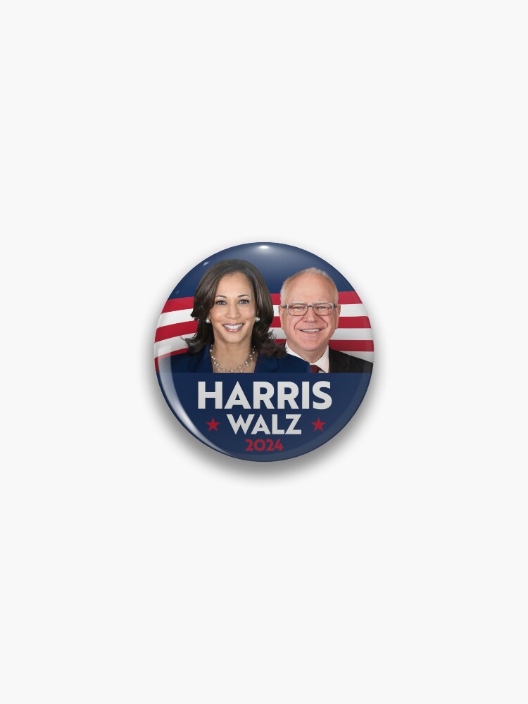 "Harris Walz 2024" Pin for Sale by partyfarty | Redbubble