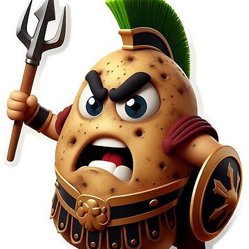 "Warrior Potato" Sticker for Sale by CRANKYGREENS | Redbubble