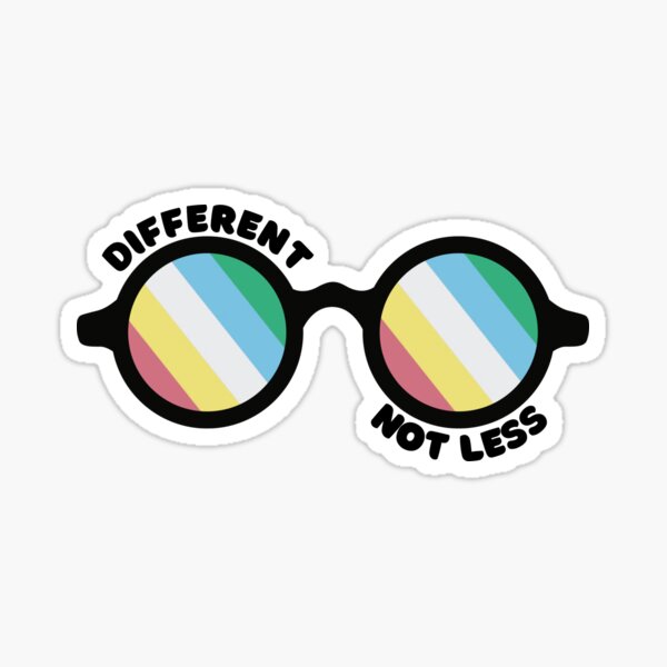 "Disability flag glasses different not less" Sticker for Sale by ...