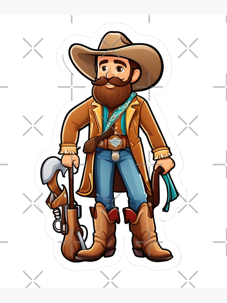 "cowboy Smiling Friends Cowboy Adult Swim Sticker" Sticker for Sale by ...