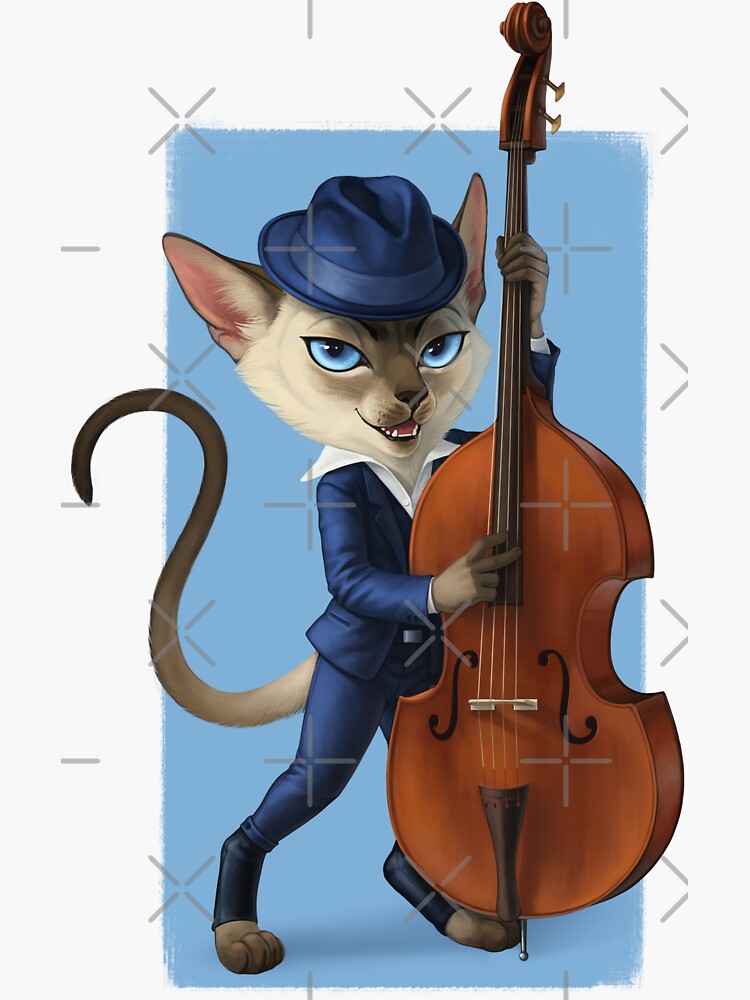 "Contrabassist" Sticker for Sale by Anisis | Redbubble