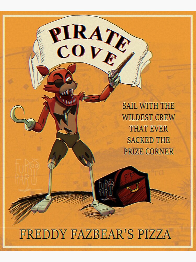 "FNAF: Freddy Fazbear Pizza - Pirate Cove poster" Sticker by Furoraru ...