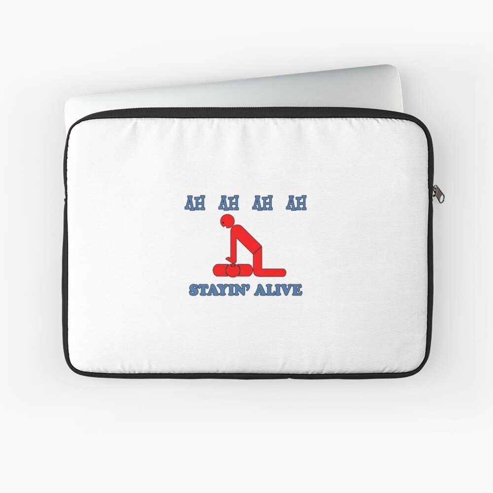 "Stayin' Alive" Sticker for Sale by heeheetees | Redbubble